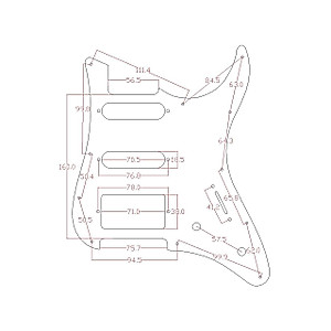 KAISH Guitar HSS Pickguard and Tremolo Trem Cover Back Plate fits Yamaha PACIFICA Guitar Black 3 Ply