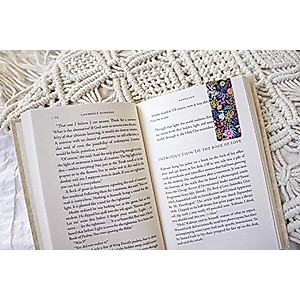 bloom daily planners 3-Pack Magnetic Bookmarks - Mini Snap-in Page Marker Clips for Planners, Books, Journals (2.5” x 1”) - Botanical