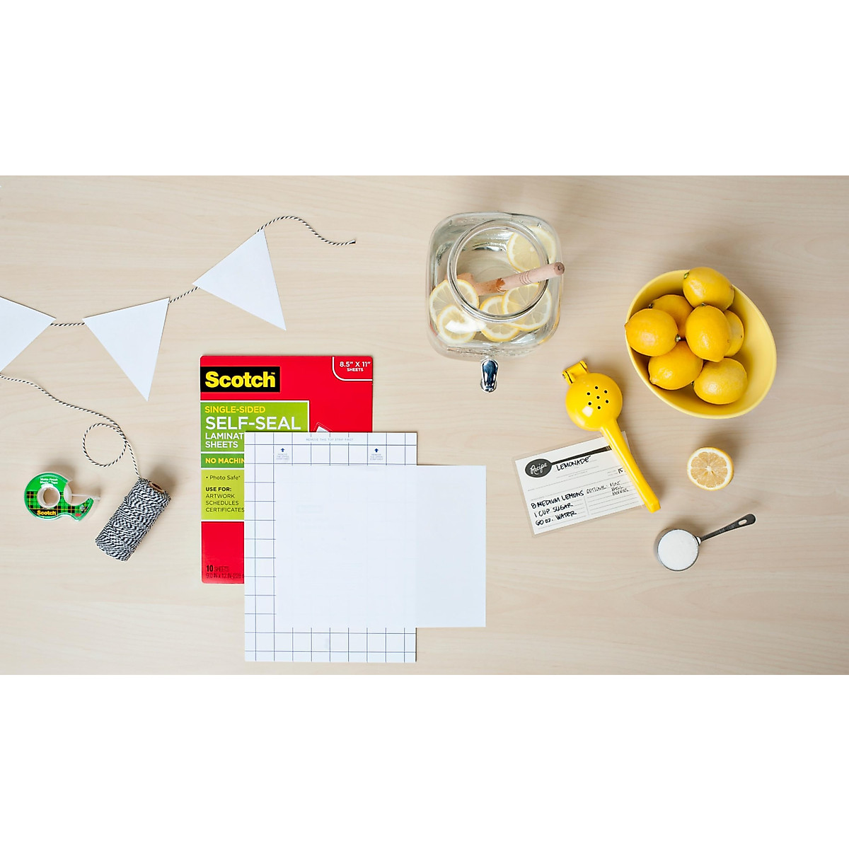 Scotch Self-Seal Laminating Sheets, 50 Sheets, Single Sided, Letter Size (LS854SS-50)