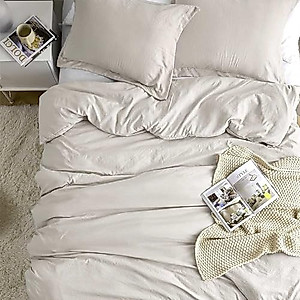 Beige Boho Comforter King Size, 3 Piece Soft Light Khaki Modern Bedding Set & Collections, Lightweight All Season Bed Quilt Blanket with 2 Pillow Shams for Women Men