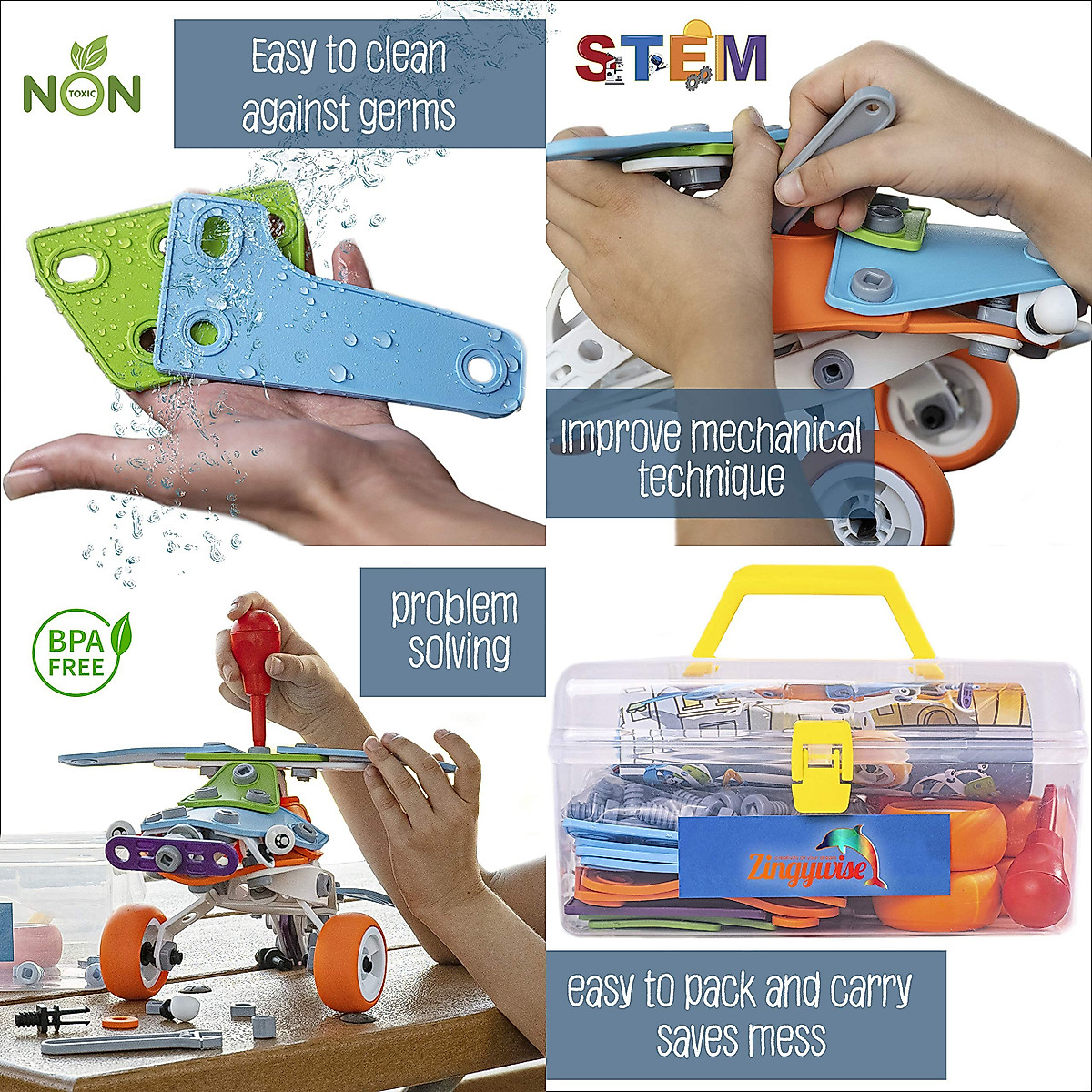 STEM Building Toy for 7-12 Years Old Boys 7-in-1 Models Kids Love to Build and Play 171Pcs Construction Set with Engineering Activity Kit Educational Toys for kids 5-7 Best Birhday Gift Toy for Kid