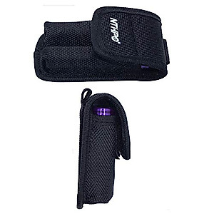 4 Pcs of Nylon Case Pouch Holder Bag Storage for 2X18650 or 2X20700 or 2X21700 or 2XCR123A Battery W/Belt Holster (Batteries are not Included) for Samsung INR21700 30T 40T,Sanyo NCR20700B 18650