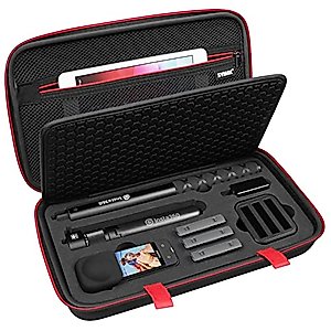 SYMIK S310-X Carrying Case for Insta360 ONE X3 / X2 Action Camera, With Padded Separator; Fits Invisible Selfie Stick, Bullet Time Handle/Tripod, Fast Charge Hub, Batteries, Tablet, Other Accessories