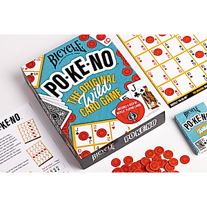 Bicycle Pokeno Playing Card Game Pack (Includes 1 Deck, Scorecards, and Chips)