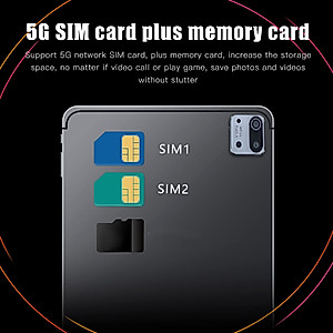 10 Inch Tablet IPS Display 100-240V Tablet PC 3 Card Slots 4GB RAM 64GB ROM Octa Core CPU for Gaming (US Plug)