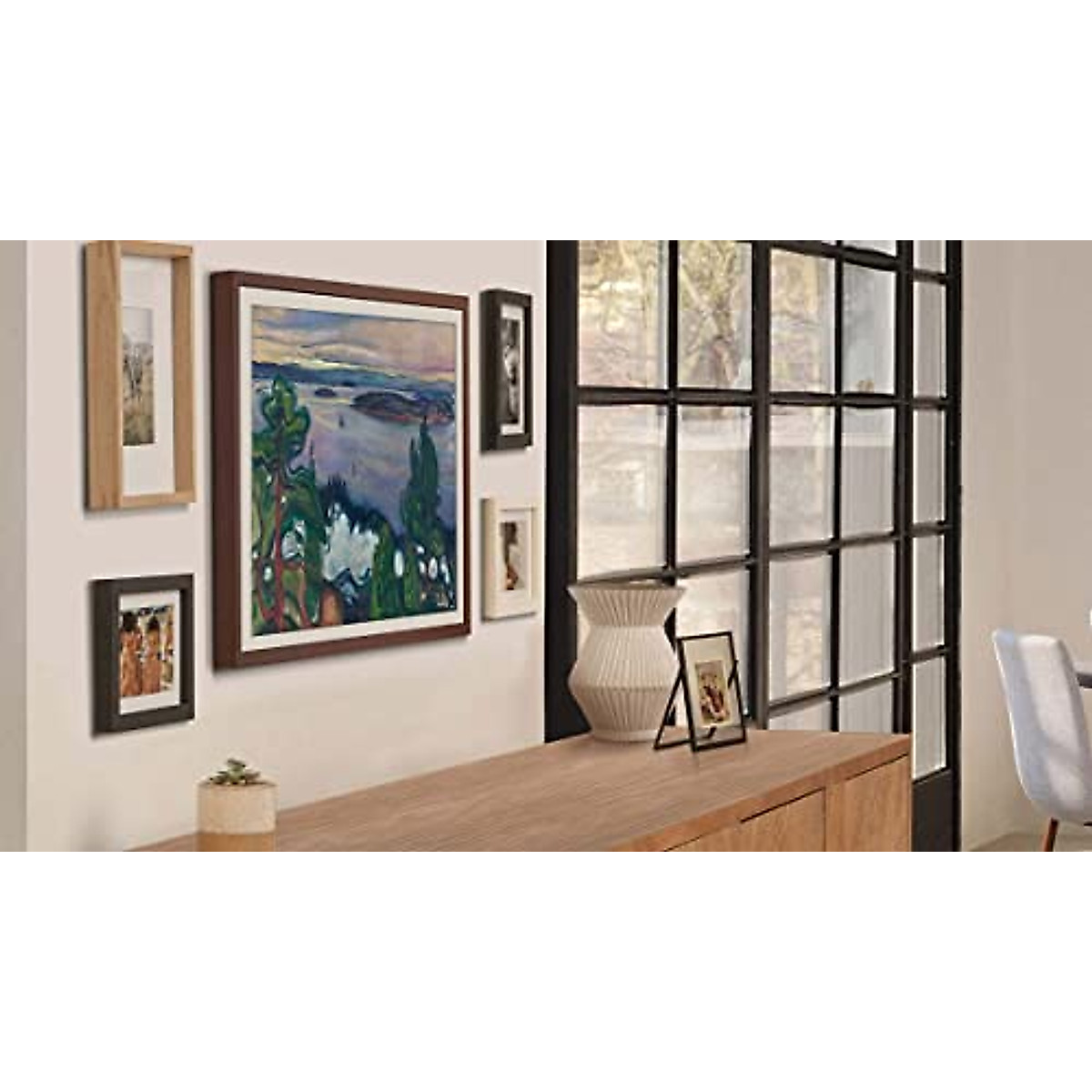 SAMSUNG 32-Inch Class QLED The Frame LS03C Series, Quantum HDR, Art Mode, Anti-Reflection Matte Display, Slim Fit Wall Mount Included, Smart TV w/Alexa Built-in (QN32LS03CB, Latest Model)