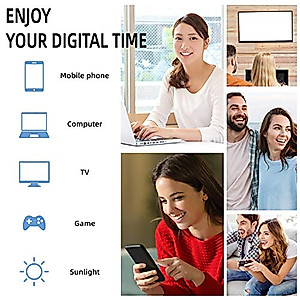 WinToo Blue Light Blocking Glasses, Computer Reading/Gaming/TV/Phones Glasses for Men Women,Anti Eyestrain UV Glare (5/1Pair)