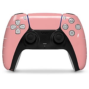 WraptorSkinz Skin Wrap compatible with Sony PS5 DualSense Controller Solids Collection Pink (CONTROLLER NOT INCLUDED)