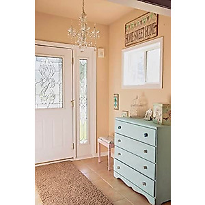 gypsy color The Original 4 Light Crystal White Hardwire Flush Mount Chandelier H17.5”xW15”, White Metal Frame with Clear Glass Stem and Clear Acrylic Crystals & Beads That Sparkle Just Like Glass