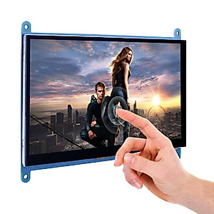 Kuman 7 Inch Capacitive Touch Screen TFT LCD Display HDMI Module 1024x600 for Raspberry Pi 3 2 Model B and RPi 1 B+ A BB Black PC Various Systems SC7B