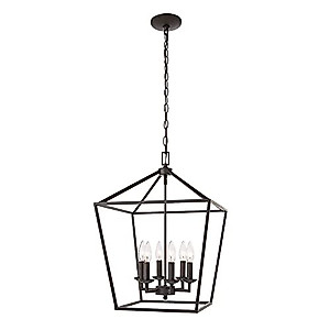 Home Decorators Collection Weyburn 6-Light Bronze Caged Chandelier
