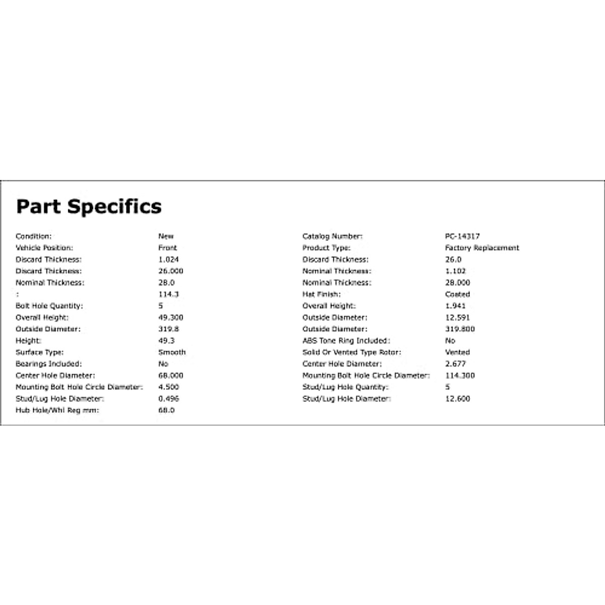 Front Disc Brake Rotor Premium Compatible With Nissan Pathfinder 2013 2014 2015 2016 2017 2018 2019 2020