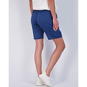 Real Essentials Women’s Plus Size Just My Quick Dry Fit 7 Inch Inseam Athletic Casual Lounge Fitness Gym Long Shorts High Waisted Running Bermuda Pockets Ladies Workout Active, Set 1, 1X, Pack of 4