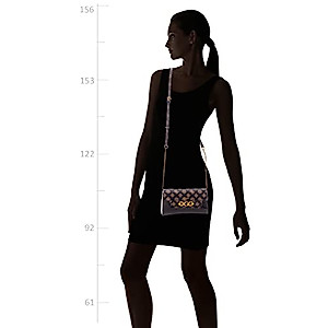 GUESS womens Zira Mini Crossbody Flap, Mocha Logo/Black, one size US