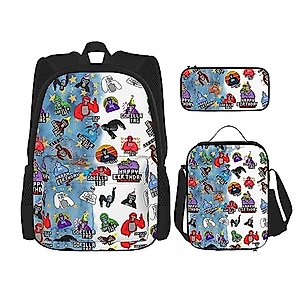 Moare Gorilla Tag Backpacks Set with Backpacks Lunch Bag Pencil Case Pencil Bag