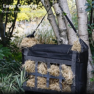 Slow Feeder Hay Bag - Hay Storage Net for Horse Donkey Goat for Camping Trips, Easy to Fill (1 PCS)
