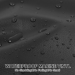 Artificial Leather Fabric Marine Vinyl Material Synthetic Fabrics Soft and Wear-Resisting Hypoallergenic for DIY Upholstery Easy to Clean (1Yard, Black)