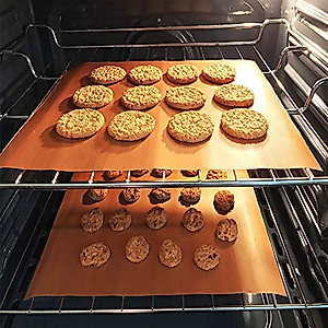 Bugucat Reusable Baking Sheet 8 Pack, PTFE Teflon Baking Mats Heat Resistant Transfer Paper Non Stick Baking Paper Waterproof and Washable Baking Tray Oven Tray BBQ Grill Mat 40 * 60cm Each