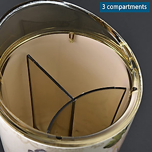 Plastic Flatware Caddy Silverware Holder for Counter top Cutlery Holder Organizer, Utensil Holder for Small Kitchen Tools, Round