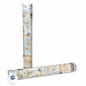 San Juan Islands Hand-Drawn Map – 24x18 Vintage-Style Lithographic Print – Made in USA