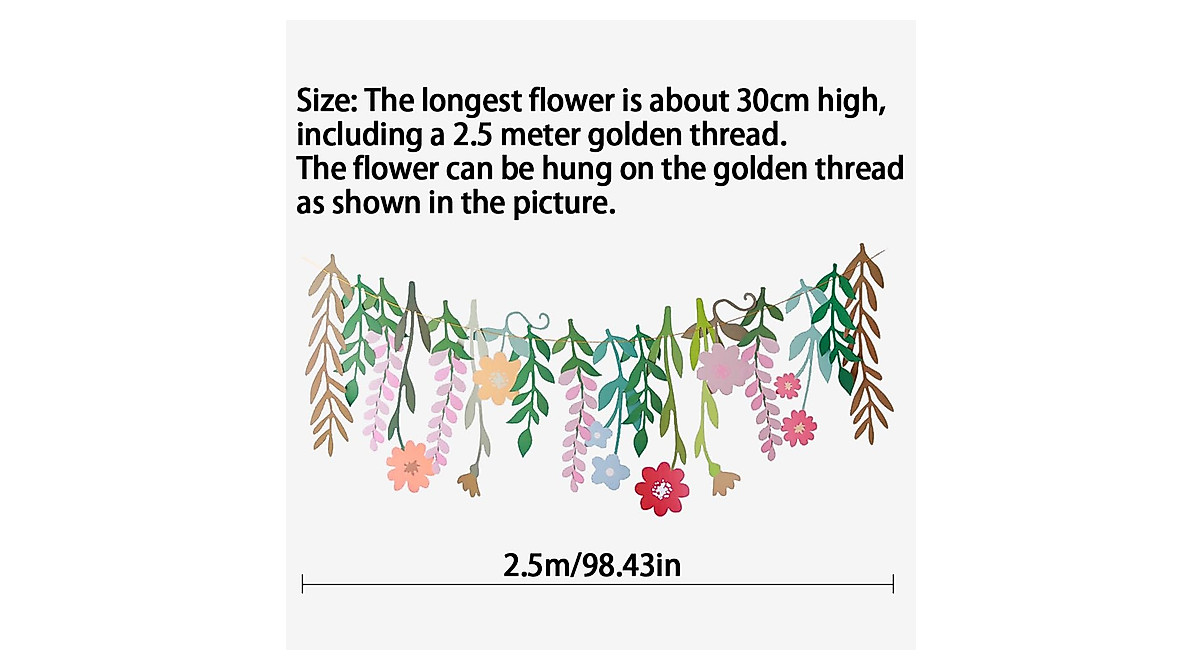 Colorful Wildflower Garland for Party Decorations