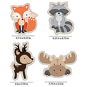 Woodland Creatures - Animal Shaped Decorations DIY Baby Shower or Birthday Party Essentials - Set of 20