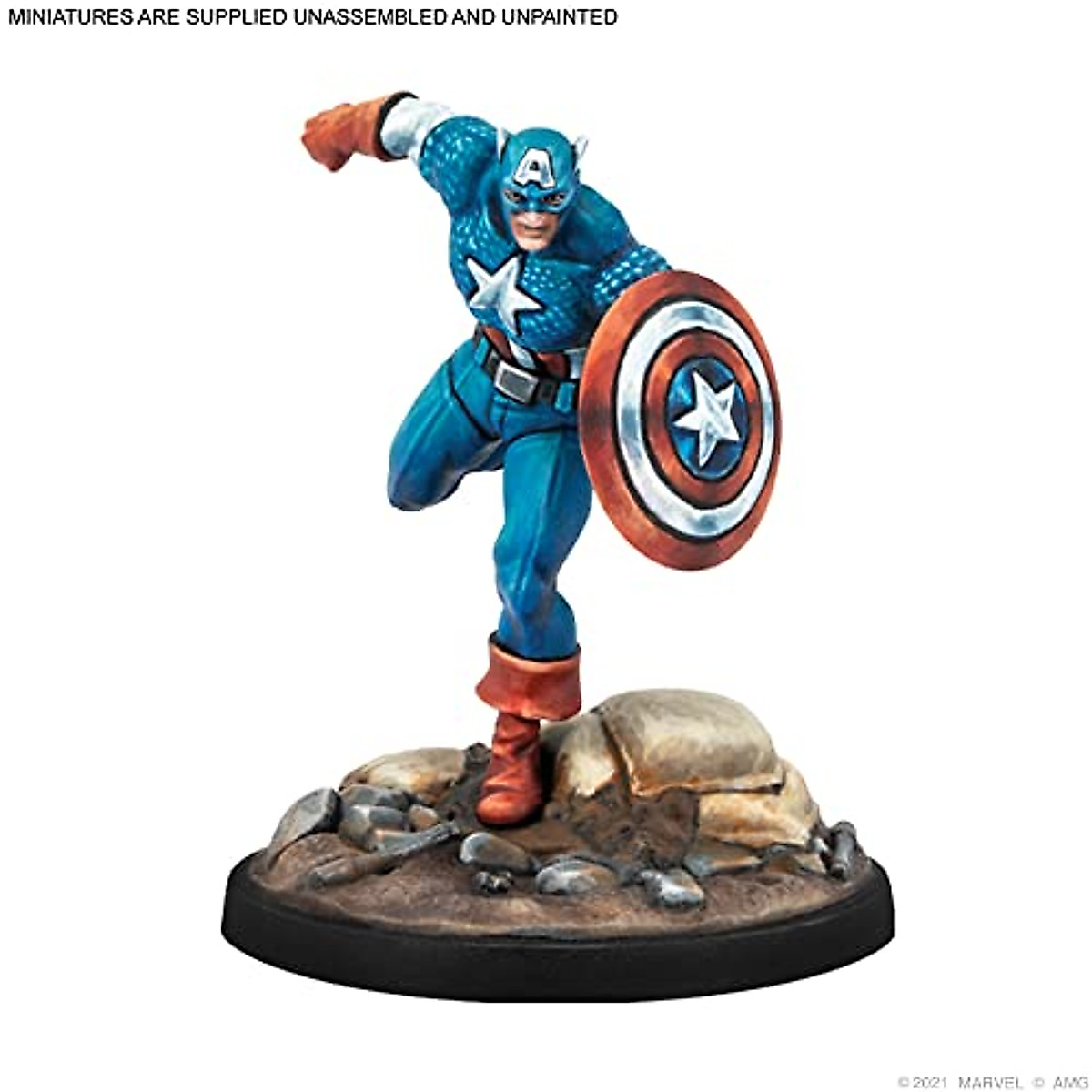 Marvel: Crisis Protocol Captain America & The Original Human Torch Character Pack - Unite Iconic Heroes! Tabletop Superhero Game, Ages 14+, 2 Players, 90 Minute Playtime, Made by Atomic Mass Games