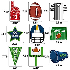 36Ct Football Hanging Swirl Decorations Super Bowl Game Day Decorations,Sport Game Day Party Supplies