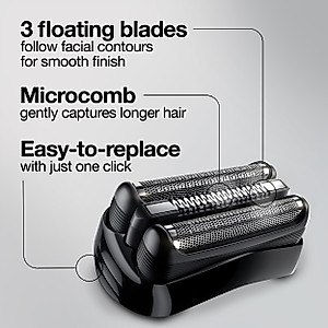 Braun Series 3 Electric Shaver Replacement Head - 21B - Compatible with Electric Razors 300s, 310s, 3010BT