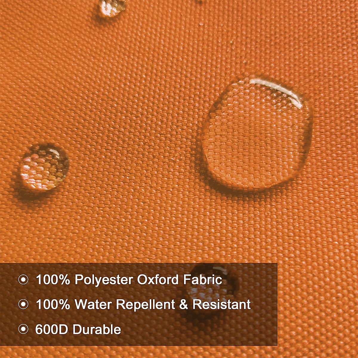 BECHAEO Waterproof Canvas Upholstery Fabric by The Yard 58" Wide 600 Denier Water Resistant Oxford Polyester Material Outdoor Fabric for DIY Sewing Chair Cushion Awning Bag, Burnt Orange