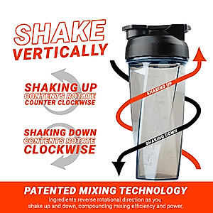 HELIMIX 2.0 Vortex Blender Shaker Bottle 28oz | No Blending Ball or Whisk | USA Made | Portable Pre Workout Whey Protein Drink Shaker Cup | Mixes Cocktails Smoothies Shakes | Dishwasher Safe