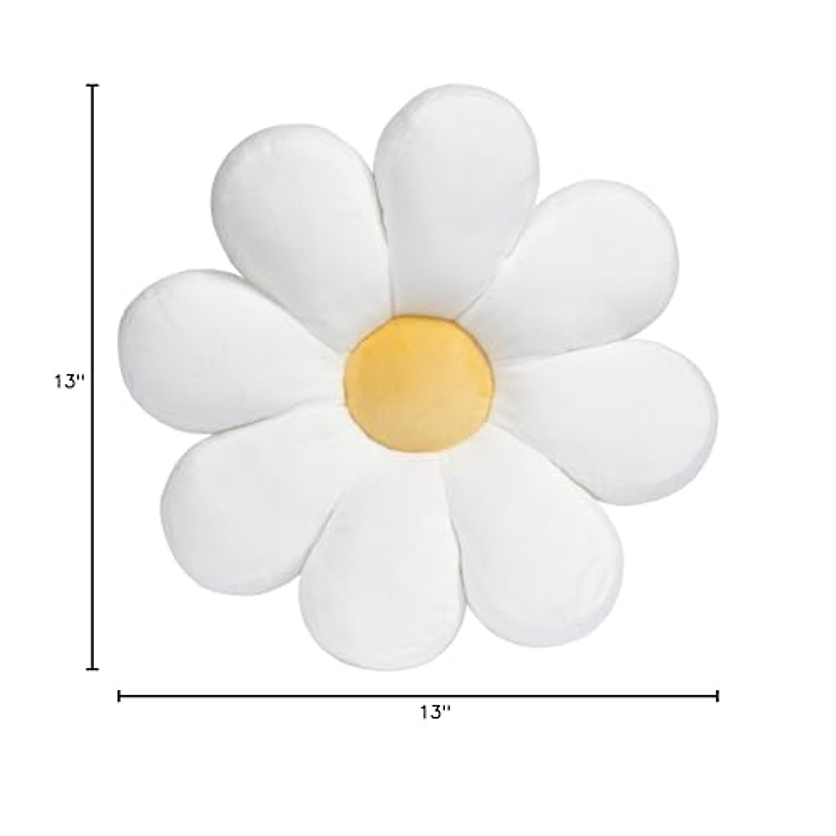 Lambs & Ivy Sweet Daisy White Flower Decorative Pillow Plush Stuffed Toy