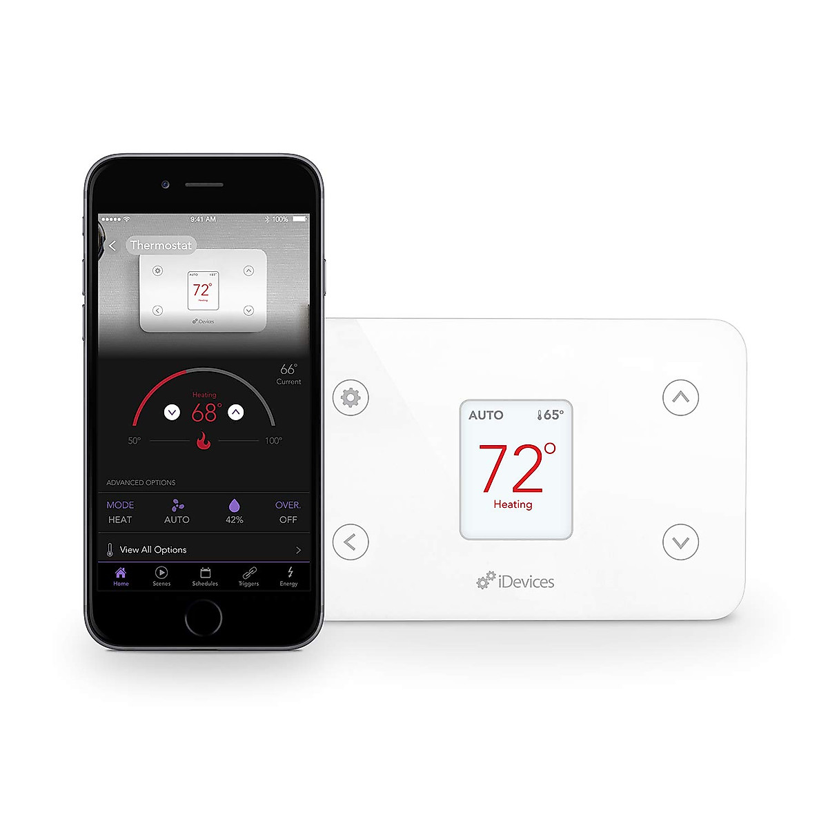 iDevices IDEV0005AND5 FBA_2843481 Wi-Fi Smart Thermostat, Works with Alexa, White (Package May Vary)