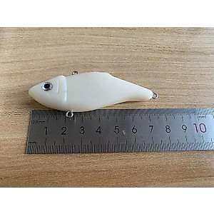 10pcs Fishing Unpainted VIB Crankbait Lure Body 75mm 7.49g Blank lipless Hard LuresSimulation Blank Body Clear Hard Baits Trout Salmon Minnow Lure Popper Lures Topwater Freshwater with Free Eye
