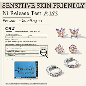 Kenivira Silver Stud Earrings Set for Women,3 Pairs Hoop Stud Cartilage Hypoallergenic Dainty Earrings,Small Cartilage Trendy CZ Earring Jewellery