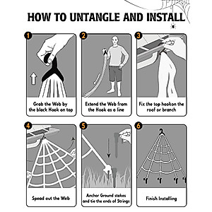 Kefron Hallow Decorations 150LED Light Up 23Ft Triangular Spider Web with 60'' Black Orange Giant Spider for Outdoor Home Yard Halloween Party Deco, Included 20 Mini Spiders 40g Stretchable Spiderweb