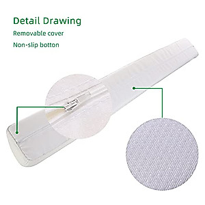 BBjixiang Toddler Bed Bumper for Twin Bed, Crib Rail Guard for Baby Boys and Girls Foam Long Pillow Pad with Non-Slip Washable Cover 1 Pack