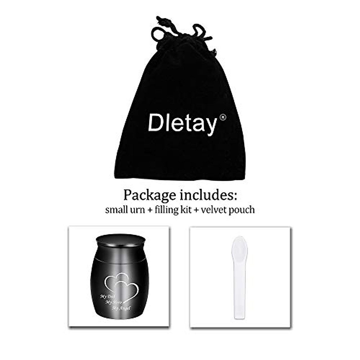 Small Keepsake Urns for Human Ashes Mini Cremation Urns for Ashes Stainless Steel Small Memorial Ashes Holder - My Dad My Hero My Angel