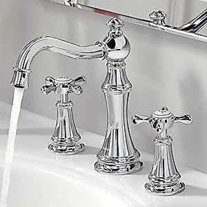 Moen Weymouth Chrome Two-Handle High-Arc Widespread Bathroom Faucet, Valve Sold Separately, TS42114, 0.5