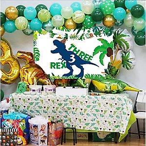 Dinosaur 3rd Birthday Decorations Three inspired Rex Birthday Party Decorations Three dino rex Birthday Backdrop Boy Dinosaur Birthday Party Supplies 3 Year Old Boy three dino rex birthday decorations