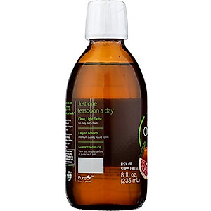 Nature’s Way Ultra Pure Omega3 Liquid Fish Oil Supplement, Grapefruit Tangerine Flavor, 8 Fl Oz