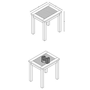 Okemo Set of 2 Outdoor Tables - Weather-Resistant Acacia Wood Side Table Set - Furniture for Patio, Porch, Deck, or Poolside