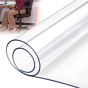 Office Chair Carpet Mat Clear PVC Desk Floor Mats Office Chair Pad for Carpet 0.04" 0.06" Thick for Home Office Tile Carpet Custom Size (Color : T1.5mm/0.06")