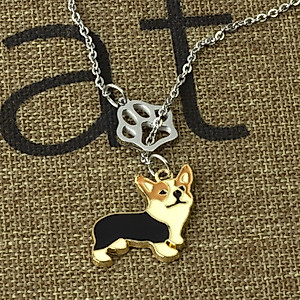 Kivosliviz Corgi Gifts Necklace for Women Corgi Mom Merchandise Corgi Dog Lovers Necklaces Stuff Corgis Charm Merch Jewelry Corgi Necklace