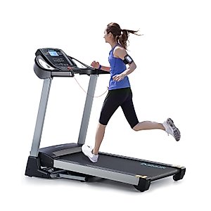 BORGUSI Treadmill with 15% Auto Incline - 350 LBS Capacity, 3.5HP Electric Folding Treadmill Up to 10MPH Speed, Running Machine with 20" Wide Tread Belt & LCD Display for Home Use, Bluetooth Speaker
