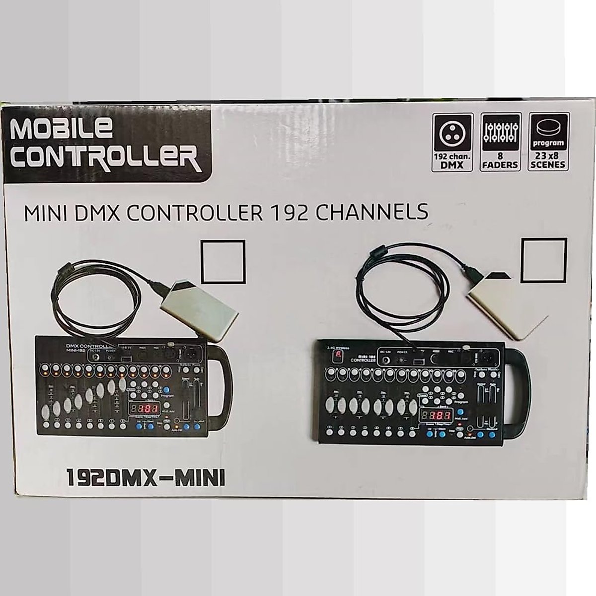 Dmx Console,Universal DMX-512 Controller 192 DMX 512 Stage DJ Light Controller 240 Different Scenes Dmx512 Console Applicable to 3-Pin DMX Cable for DJs Bands Bars Pubs Clubs Family Party Wedding etc…