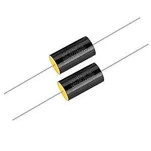 2pcs Audio Capacitor, Capacitor Frequency Divider Capacitance Audio Speaker Capacitor with Pure Copper Wire Pins (3.3uF)