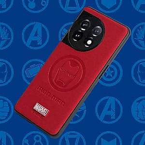 TinPlanet Superhero Slim Thin Case for OnePlus 11 (2023) - Iron, Red