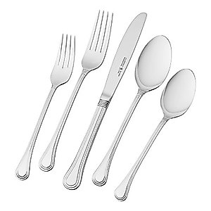 HENCKELS 65-Piece Astley Flatware Set,Silver