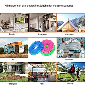 Windproof Non Slip Clothesline,Clothesline Line For Traveling,Portable Clothesline ,Non Slip Clothesline,Clothes Line (3pack)